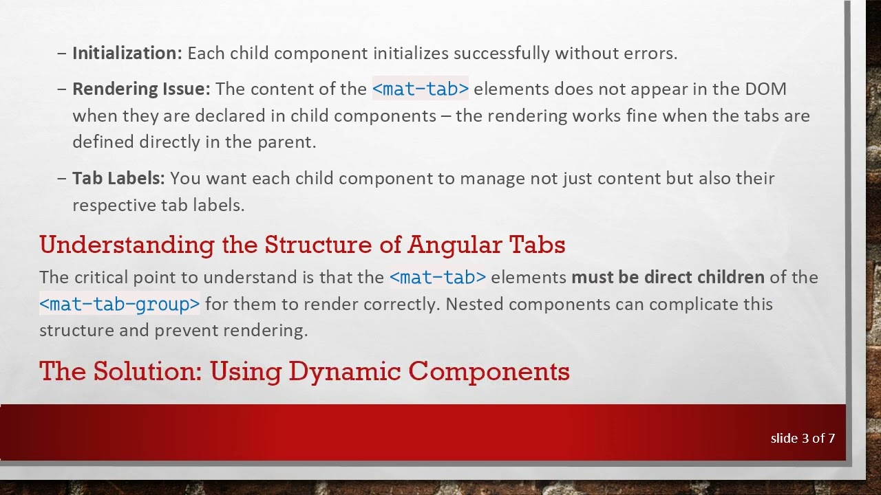 How to Define a Full Tab in an Angular Component