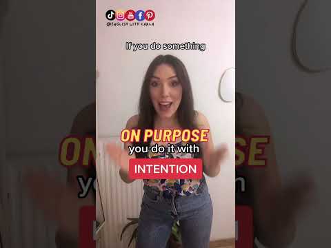 What Does 'On Purpose' Mean In English? | #Shorts #english