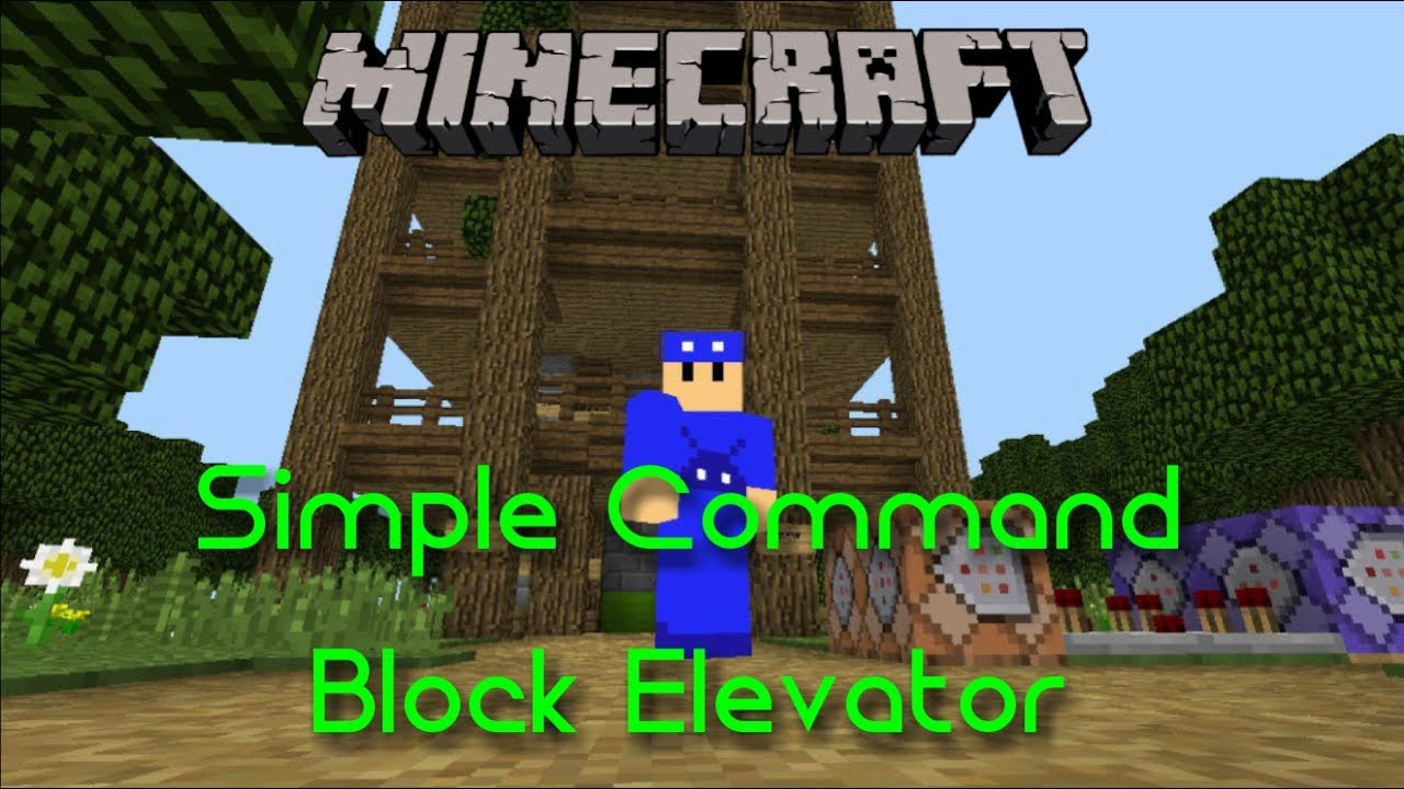 1 MACHINE, 2 COMMAND BLOCKS | Simple Command Block Elevator