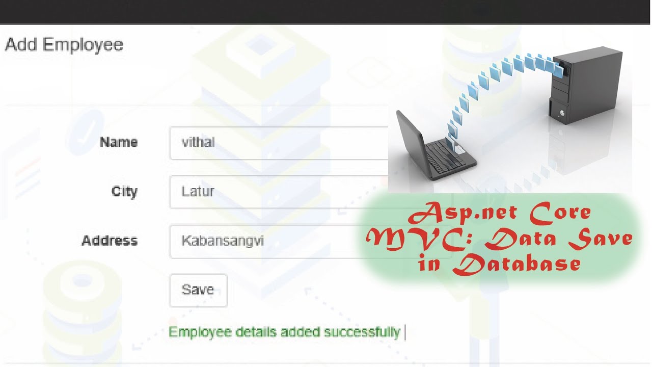 Asp.net Core MVC: Data Save in Database