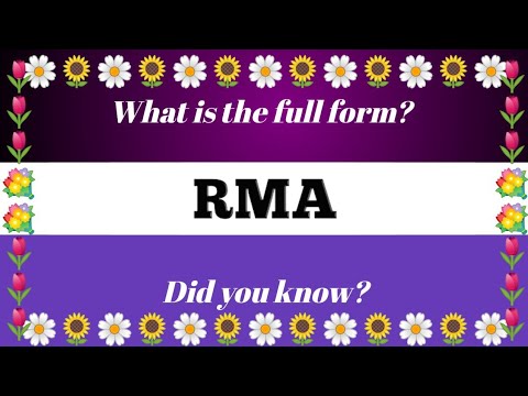 Full Form of RMA.