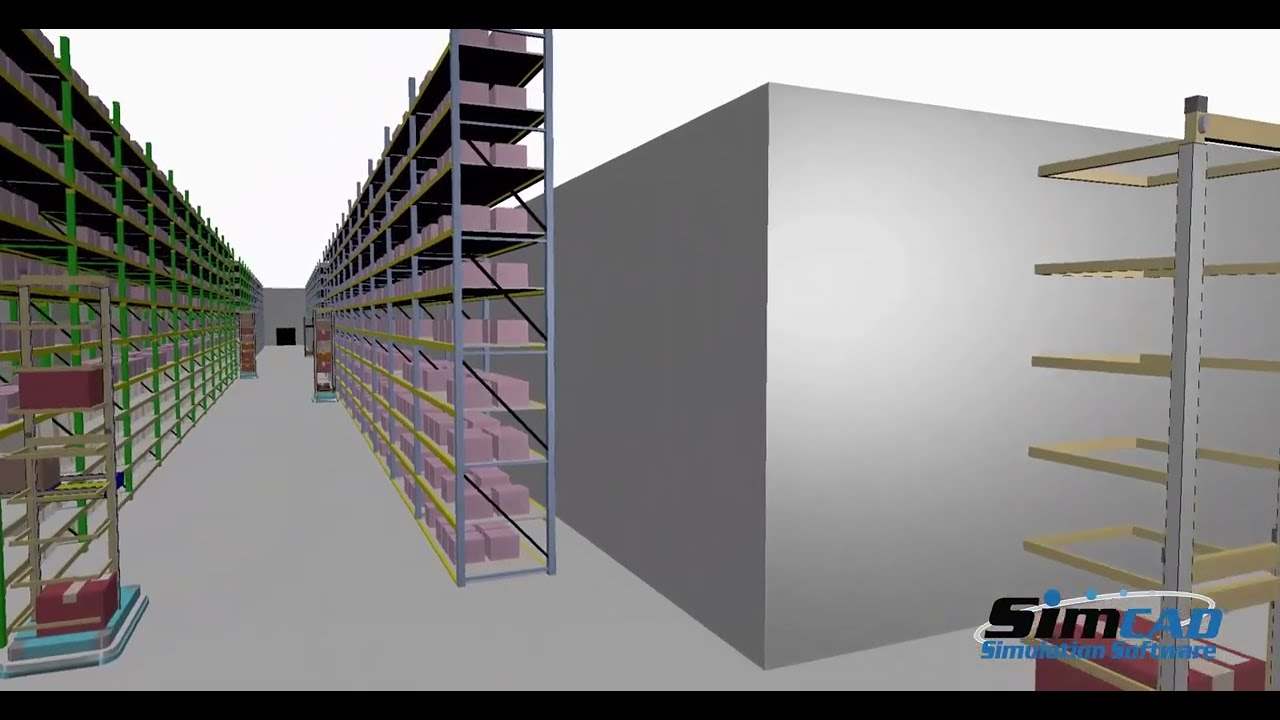 AMR Simulation using Simcad Simulation Software.