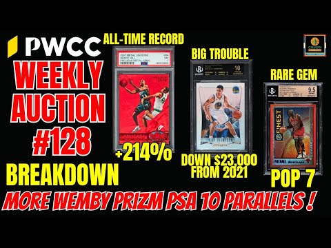 PWCC Weekly Auction #128 Breakdown - 3 Red PMGs = 3 Record Sales
