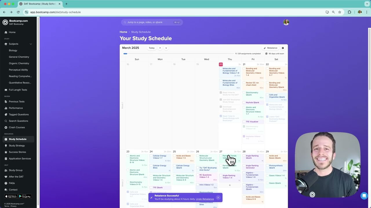 How to Use DAT Bootcamp's NEW Study Schedule Generator