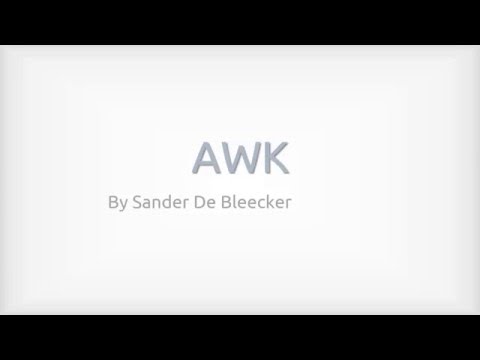 UNIX - Awk explained