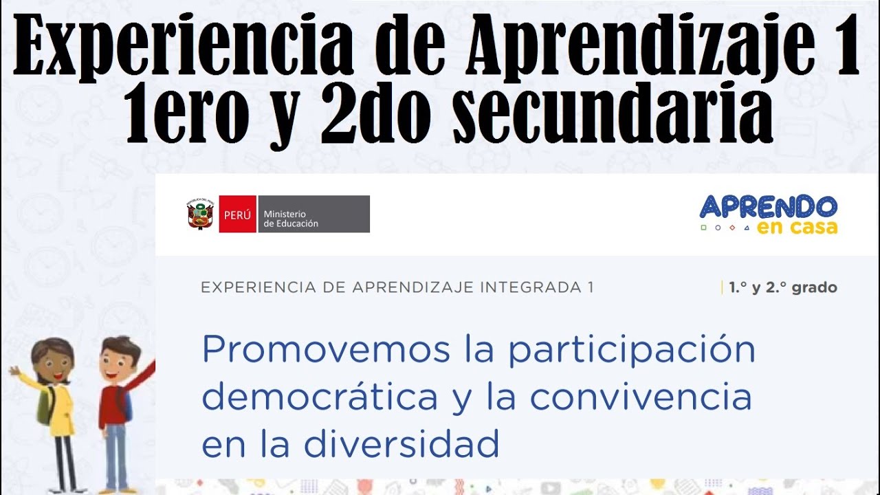 EXPERIENCIA DE APRENDIZAJE 1 del 1° y 2° SECUNDARIA