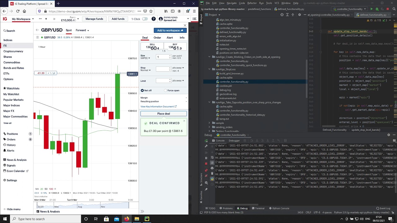 IG Trading Python API Implementation