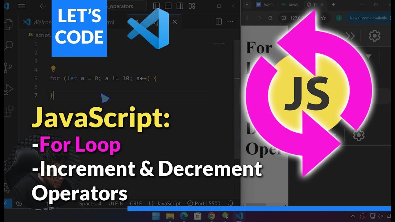 JavaScript Essentials: For Loop, Increment Decrement Operators