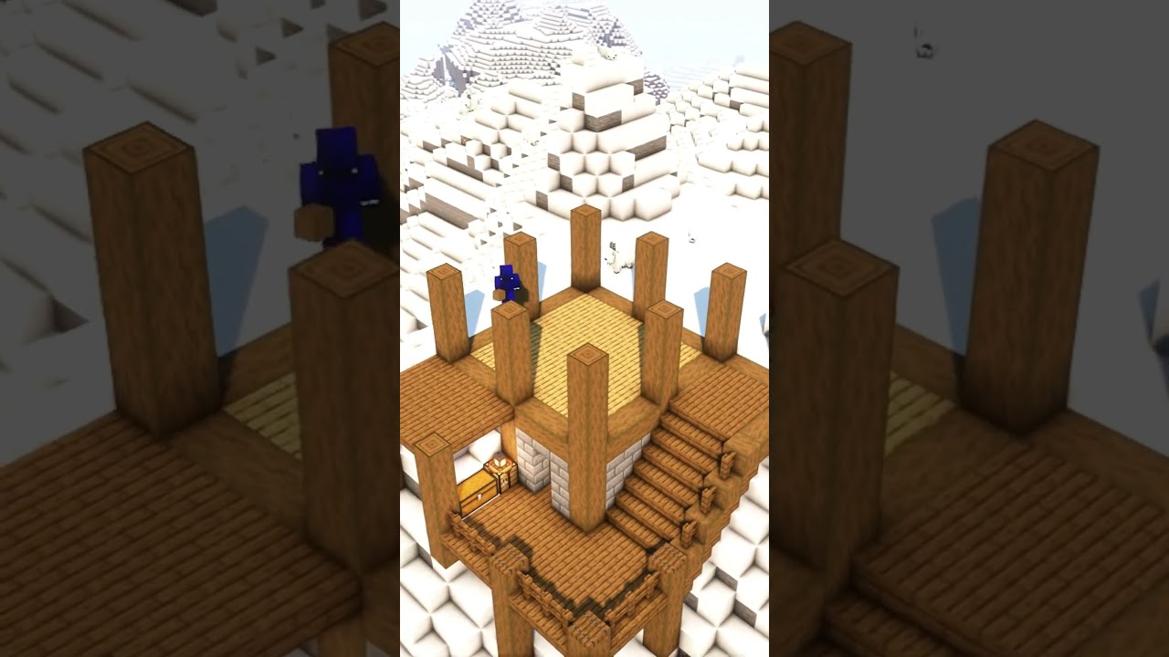 Minecraft Mountain Summit House Tutorial 🏠  #minecraft #shorts