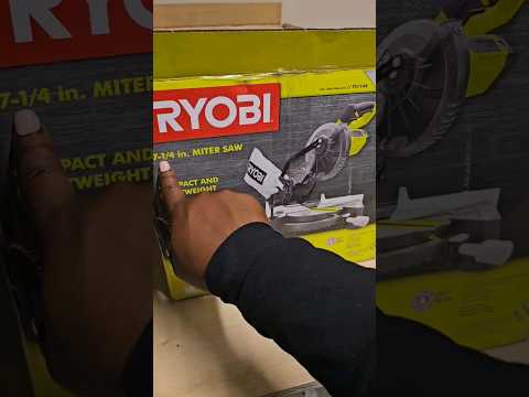 I brought my first miter saw #diy #ryobi #dewalt #milwaukee #woodworking #cuttingwood #ryobitools