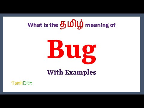 Bug Meaning in Tamil | Bug in Tamil | Bug in Tamil Dictionary |