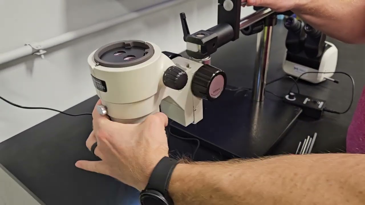 Nikon SMZ800N Microscope on a Boom Stand with Ergonomic Head | Setup Guide & Tips