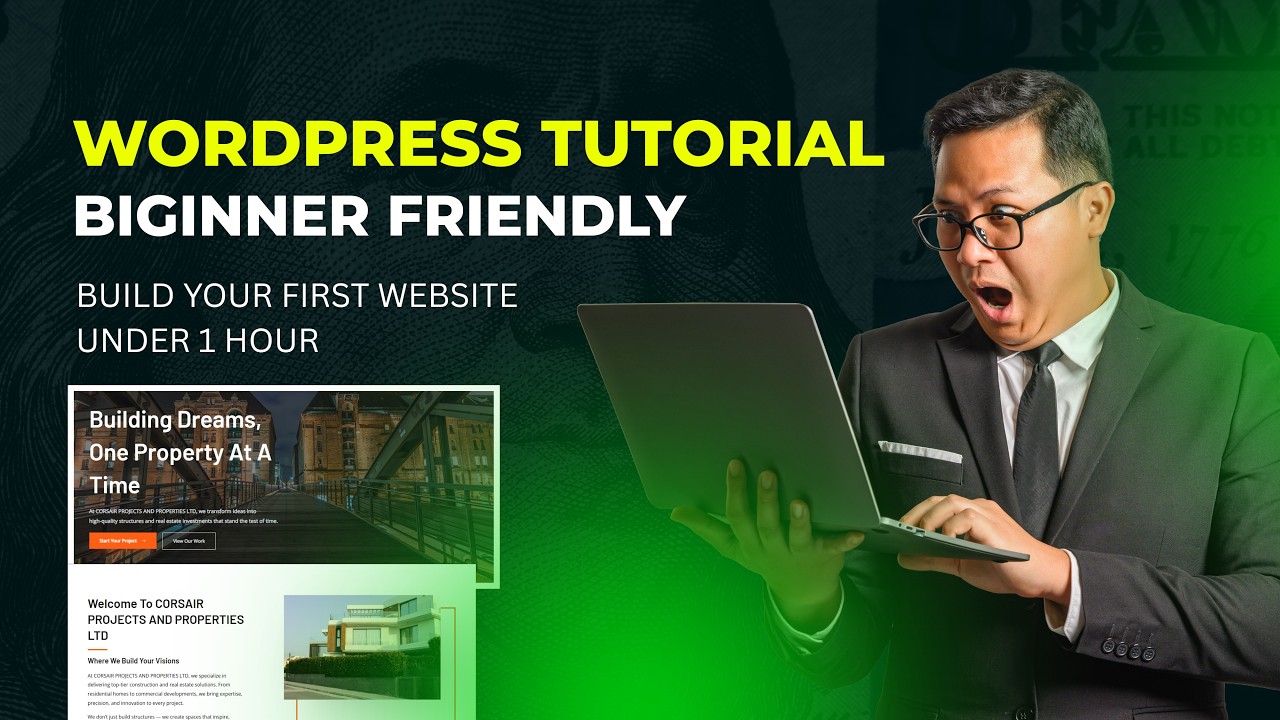 BUILD YOUR FIRST WEBSITE WITHOUT CODING | WordPress Tutorial for Beginners