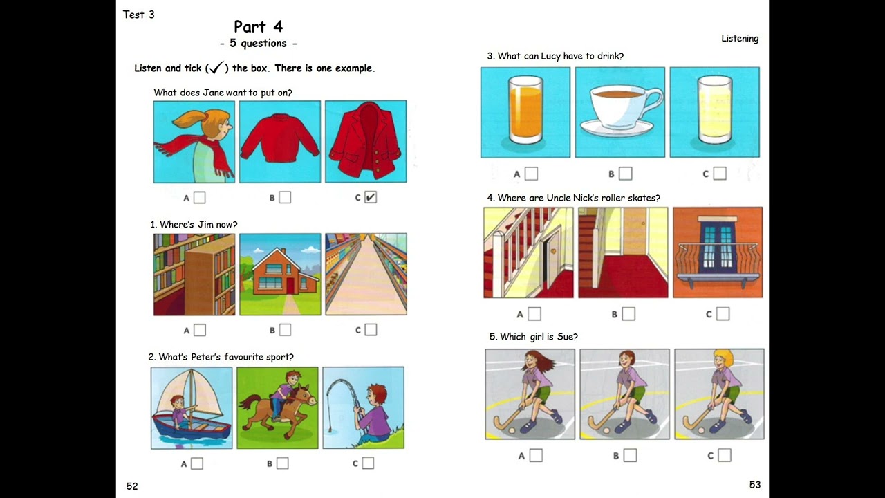 Movers Authentic Examination Papers 1 - Test 3 - Part 4