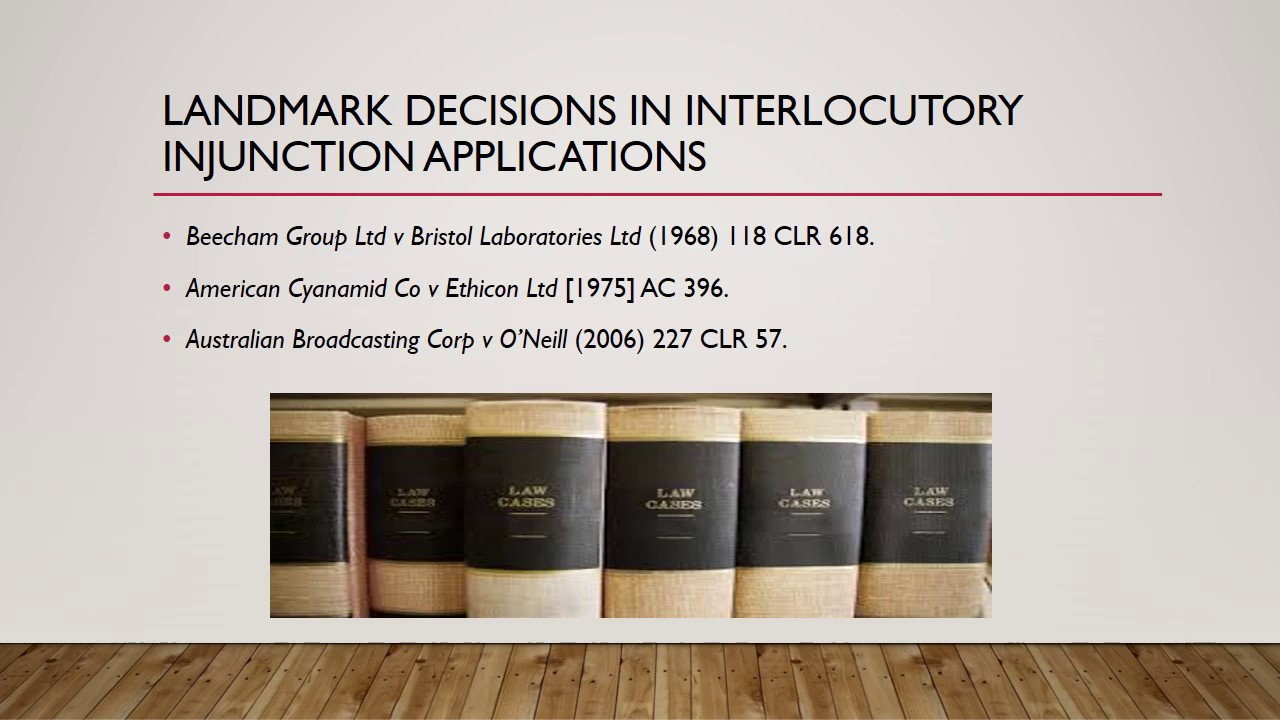 Interlocutory Injunctions video