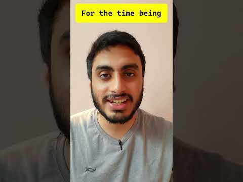 For the time being. English Speaking Practice with #shorts by @MelangoIndia
