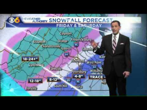 WATCH: Richmond snow forecast - Thursday at Noon