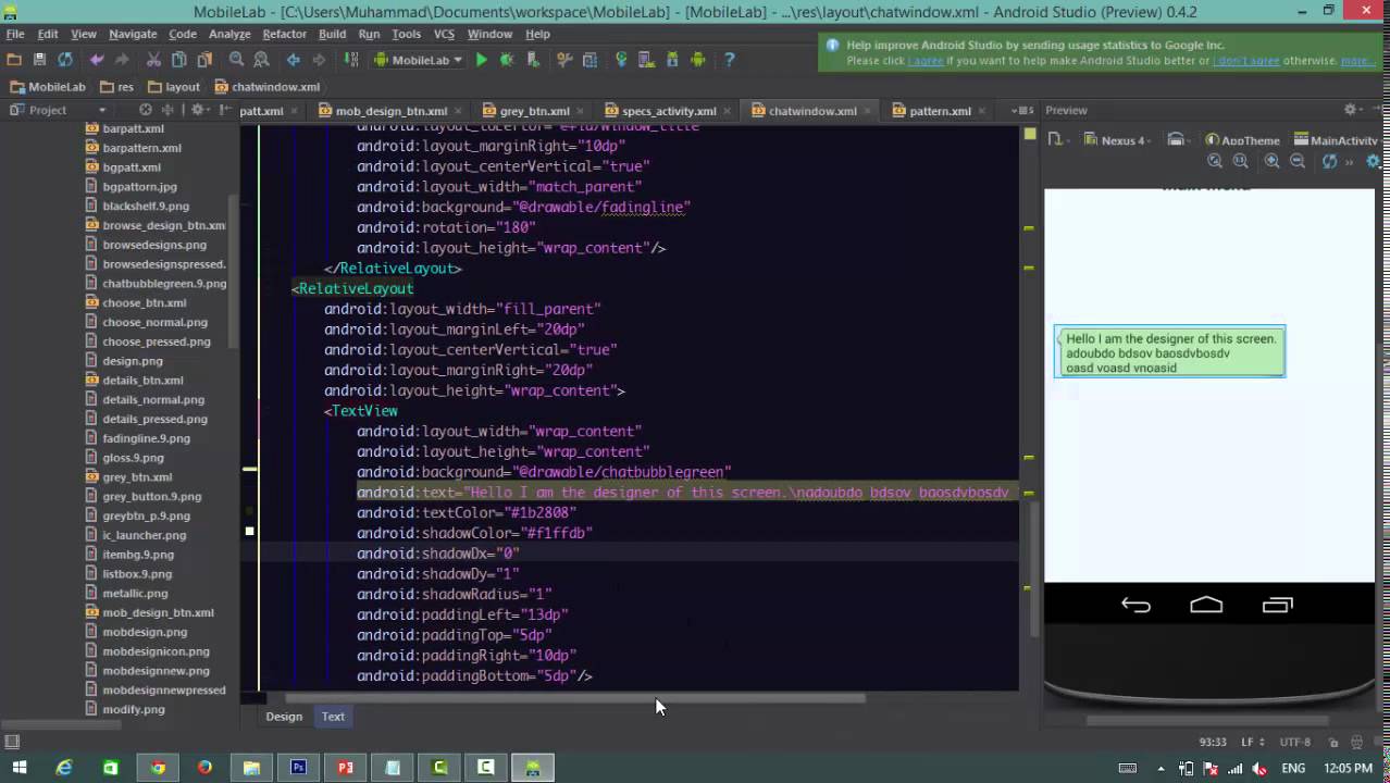 Android UI Design Tutorial