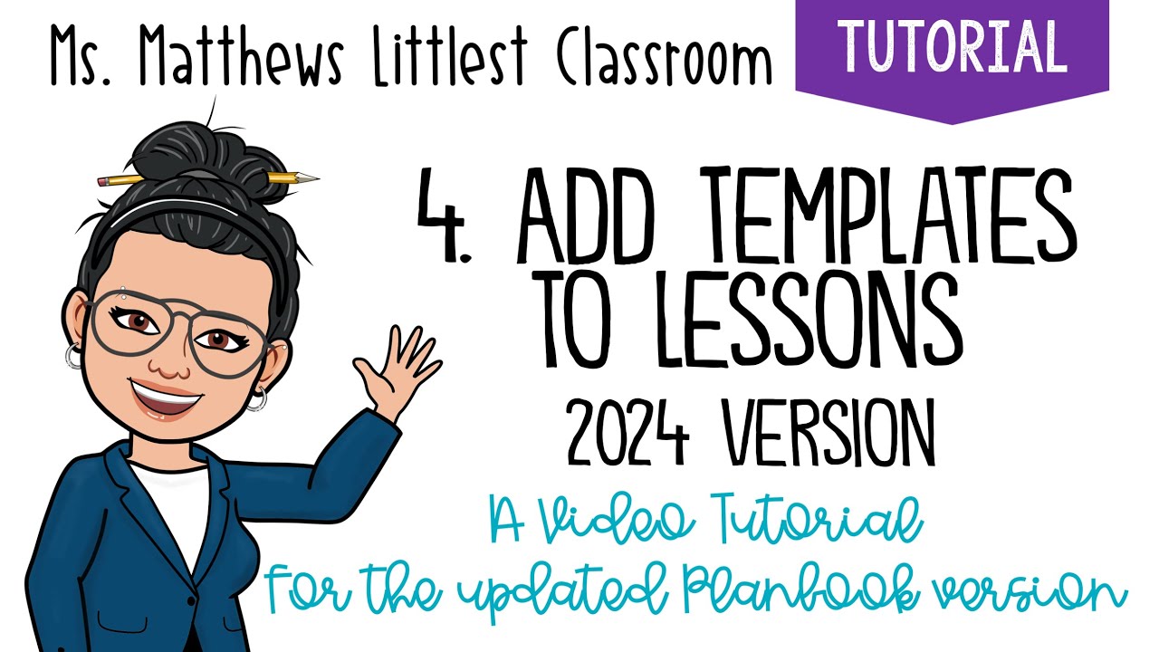 Planbook 2024 - 4. Adding Templates to Lessons