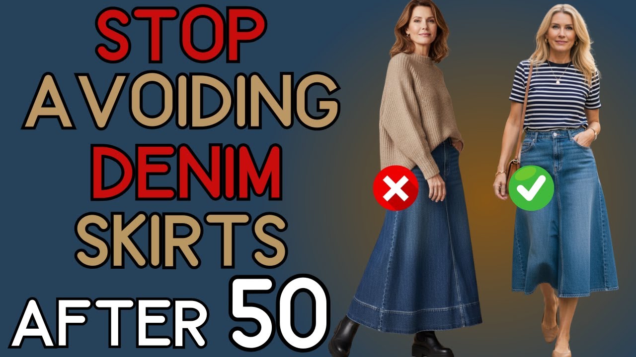 10 Easy Denim Skirt Outfits for Fall | Casual Style Over 50 | 50+ Women's Fashion