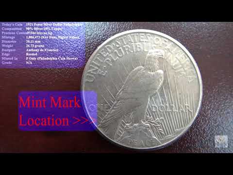 1921 Peace Silver Dollar Philadelphia Coin Review Key Date!