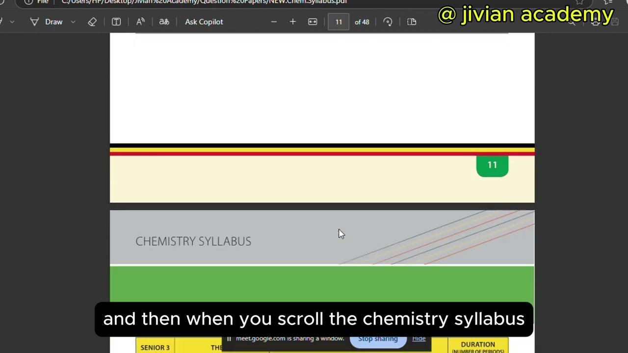 O level chemistry new Curriculum syllabus s1 - s4
