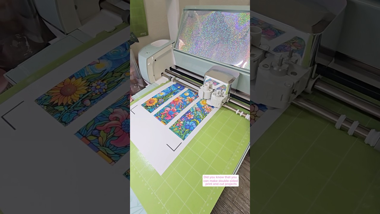 🎨✂️ Let’s make gorgeous double-sided print then cut bookmarks with your Cricut! 📚💖