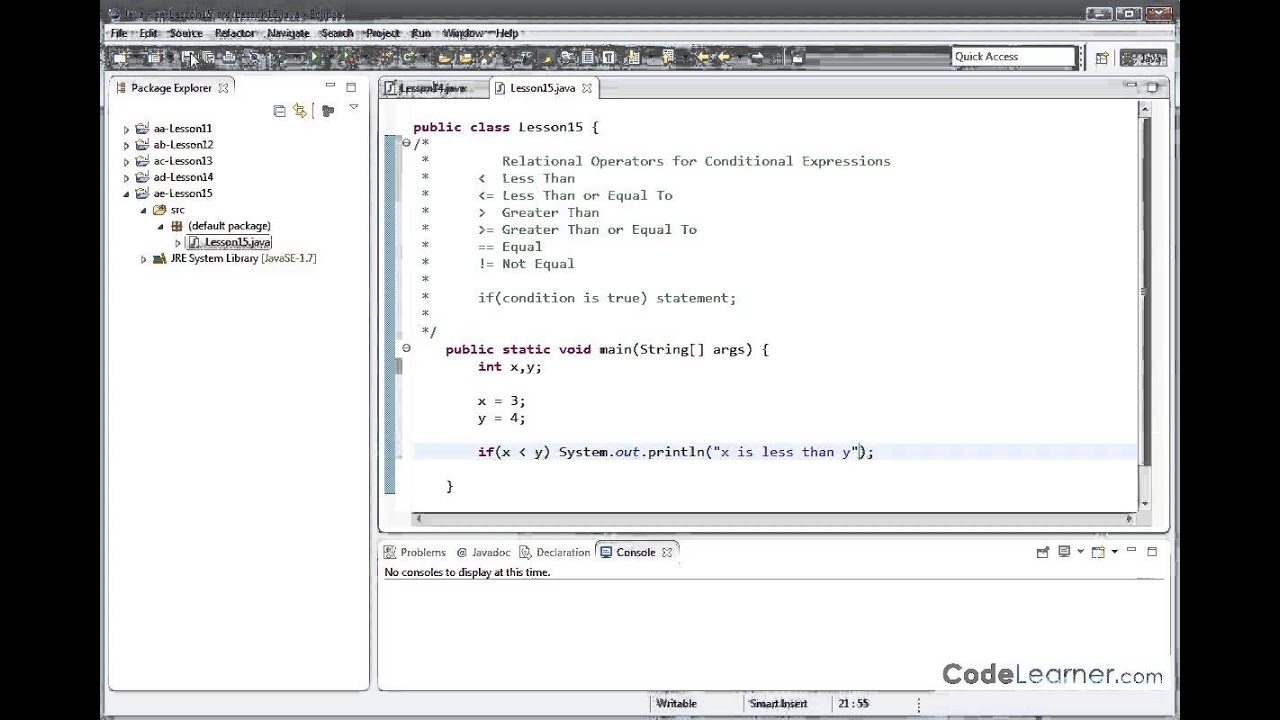 Mastering Java Programming(Section 15 -Single Line IF Statements)