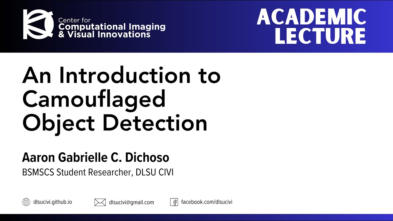 [CIVI Academic Lecture] An Introduction to Camouflaged Object Detection