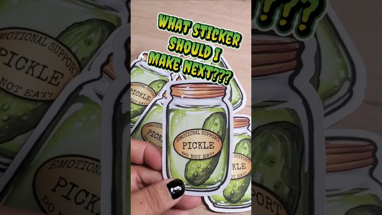 25 Days of Stickers - Day 24 - Emotional Support Pickle #stickers #advent