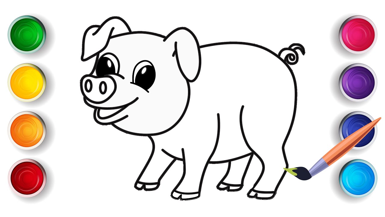 Pig Coloring Pages for Kids | Educational & Entertaining Videos !