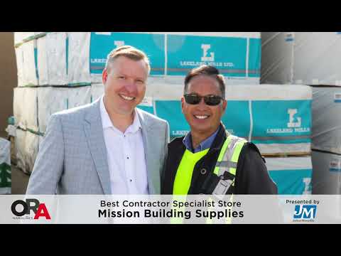 2024 Outstanding Retailer Awards - Best Contractor Specialist Store - Mission Building Supplies