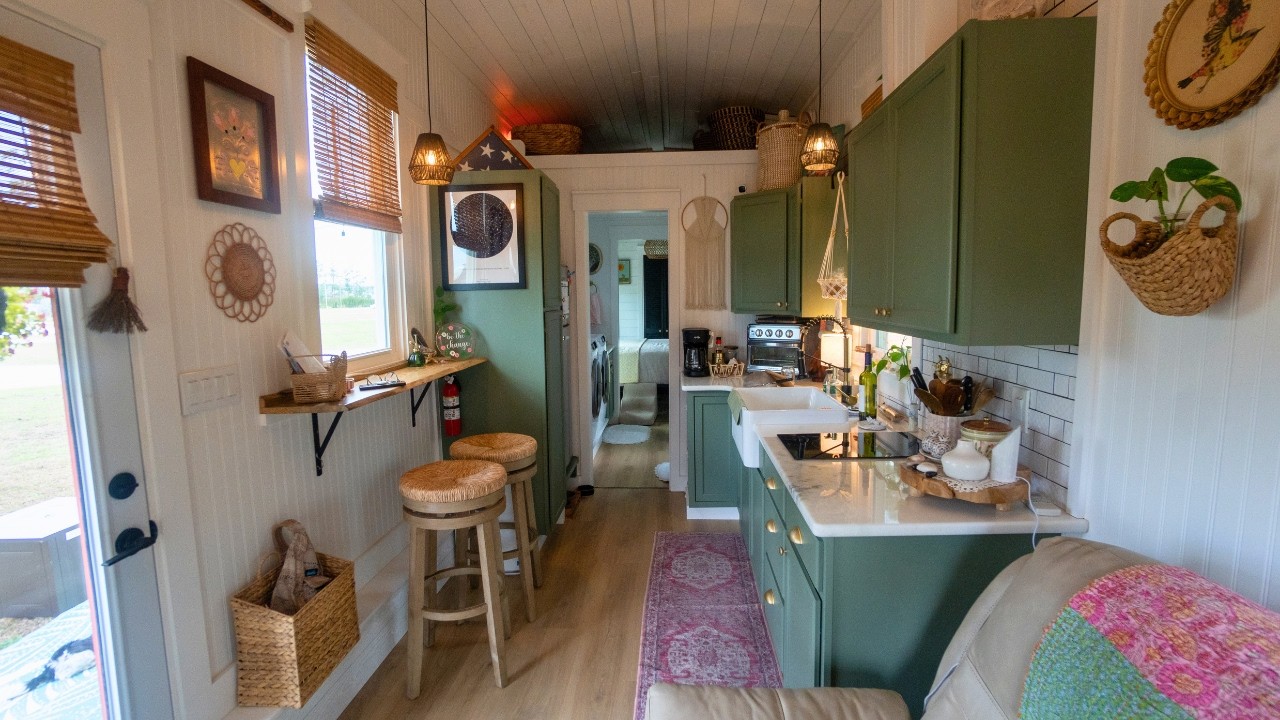 Couple's Cottagecore Tiny House Built Right | $40k DIY Build