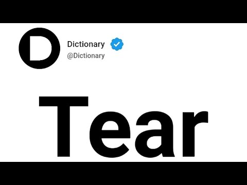 Tear Meaning In English