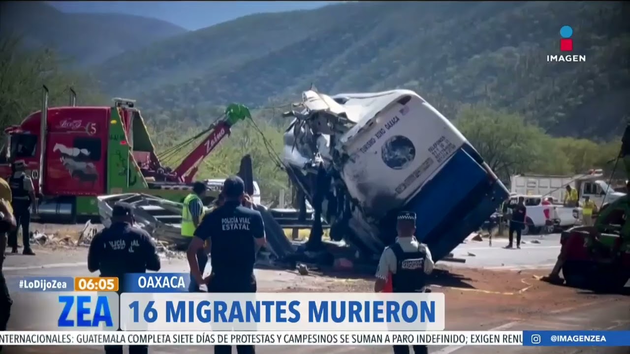 Mueren 16 migrantes en la volcadura de un autobús en Oaxaca | Noticias con Francisco Zea