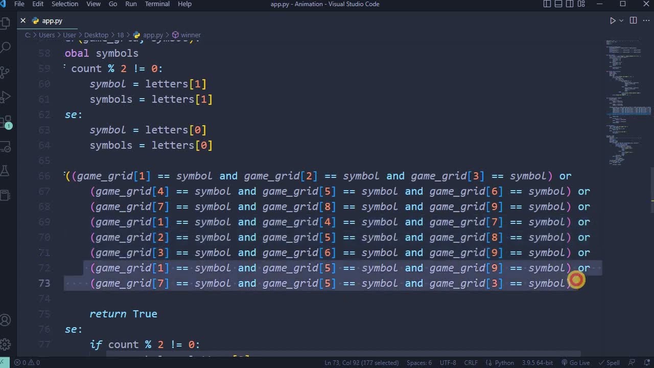 Python project Tic Tac Toe game in Python with source code