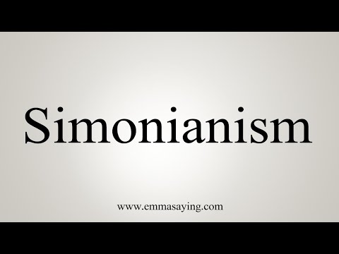 How To Say Simonianism