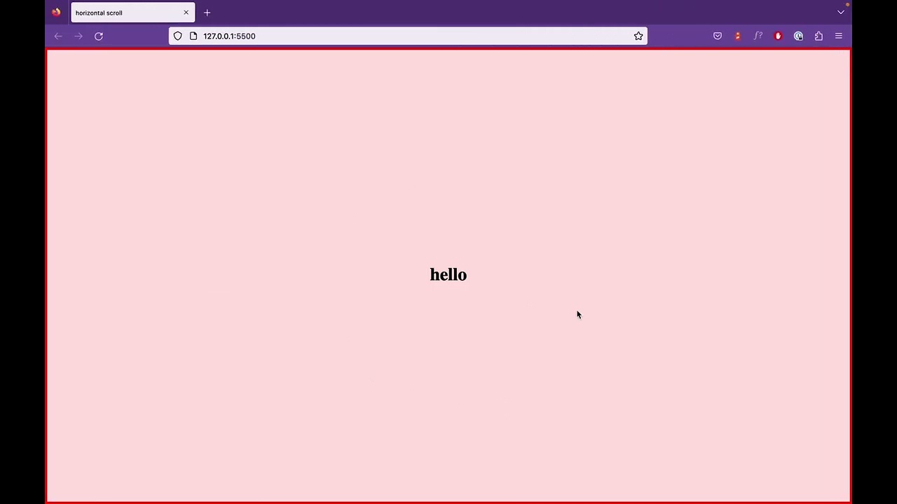 Horizontal scroll on page with vanilla javascript