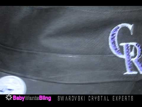 Colorado Rockies Swarovski Crystal Bling Rhinestone Womens Cadet Hat Cap