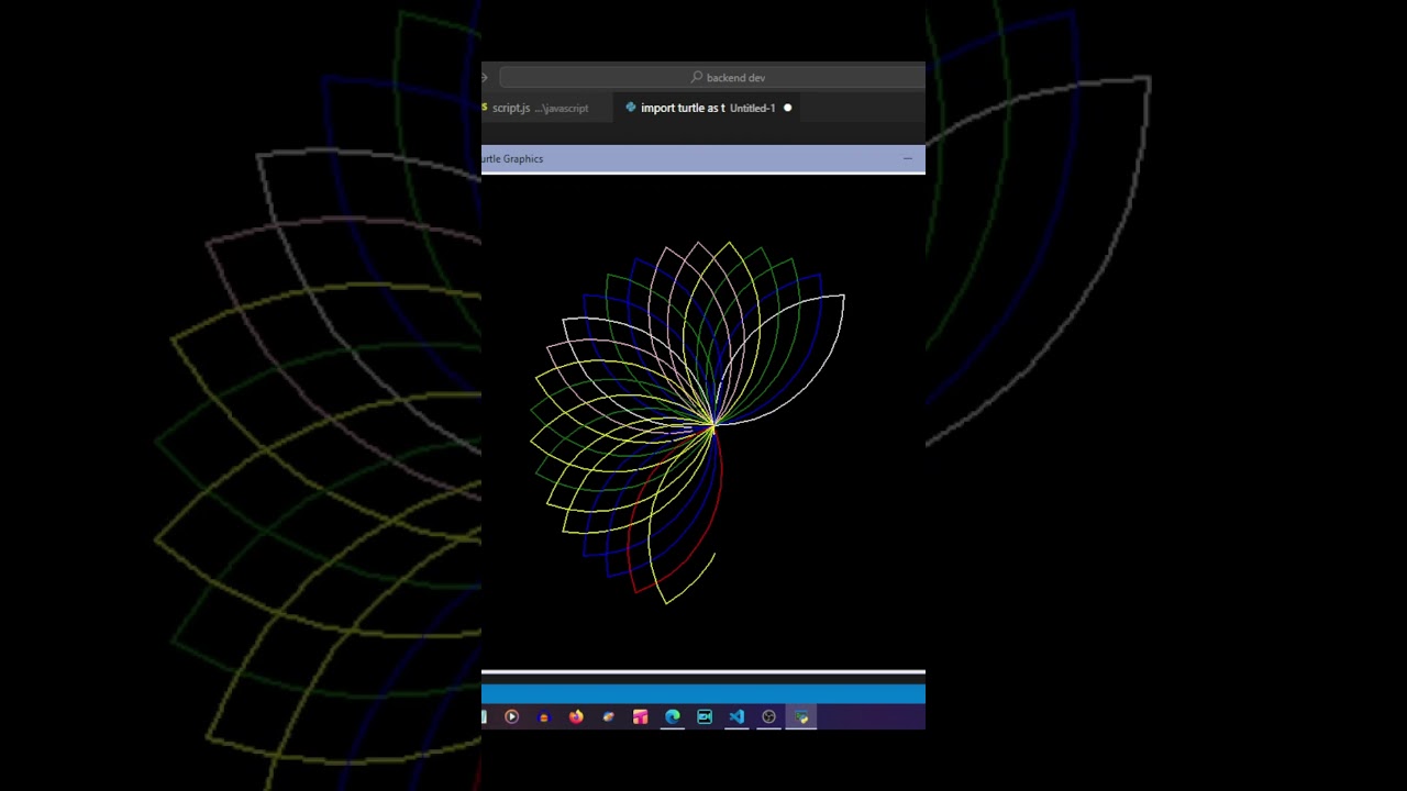 How to Create beautiful flower using python Turtle /python Turtle /python tutorial / learn python