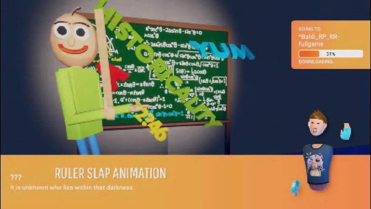 Baldi ruler slap animation testing