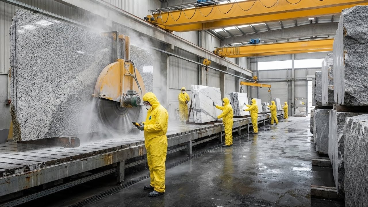 Inside a High-Tech Calacatta Marble Factory | Luxury Tables You’ve Never Seen