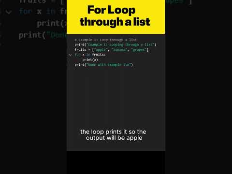For Loop through a list