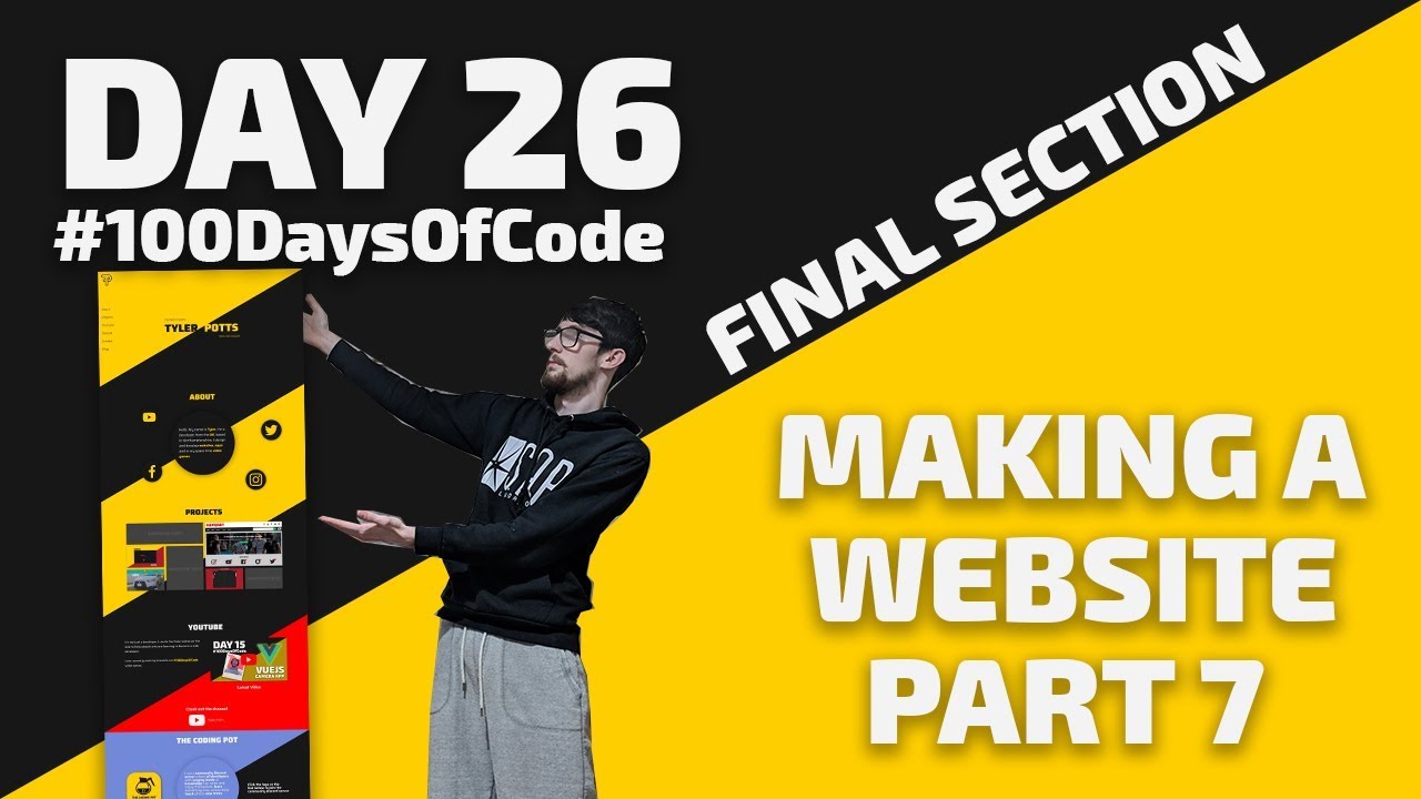 How to make a WEBSITE - Contact Section - Day 26 - #100DaysOfCode