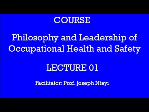 Lecture 01: Overview of Environmental Health and Ethical Theories of Environmental Health and Safety