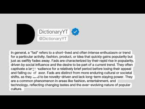 Fad Meaning In English