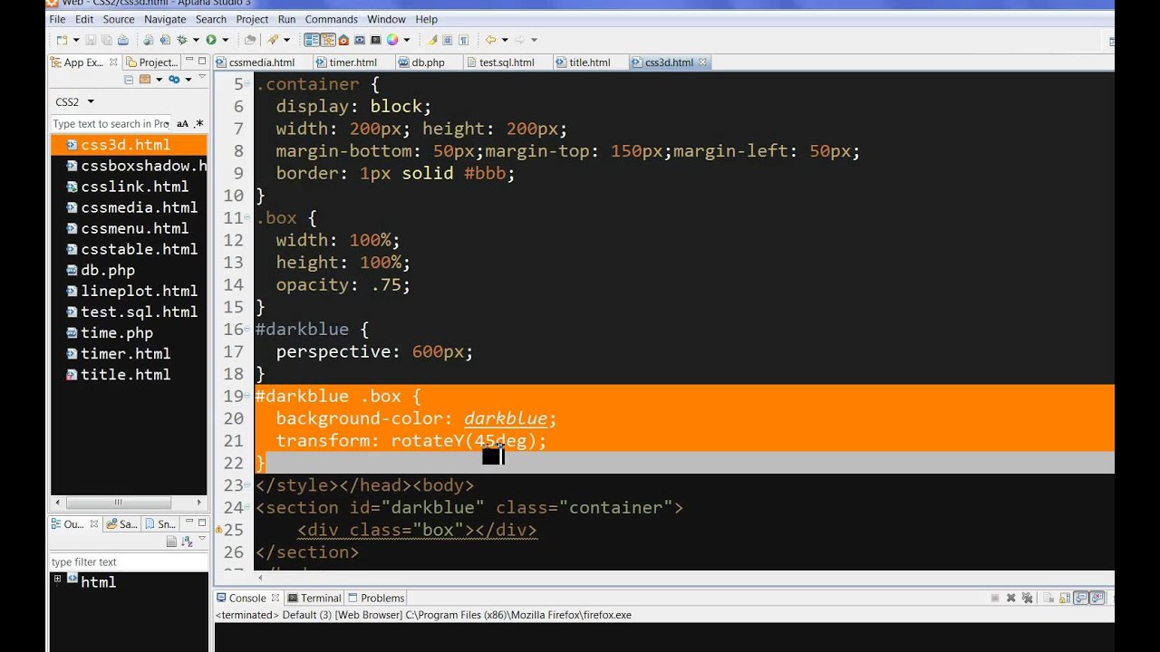 CSS basic (7) - CSS3 3D transform and perspective