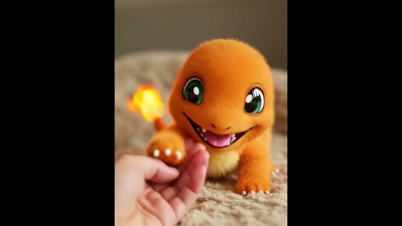 Real life baby Charmander enjoying human cuddles