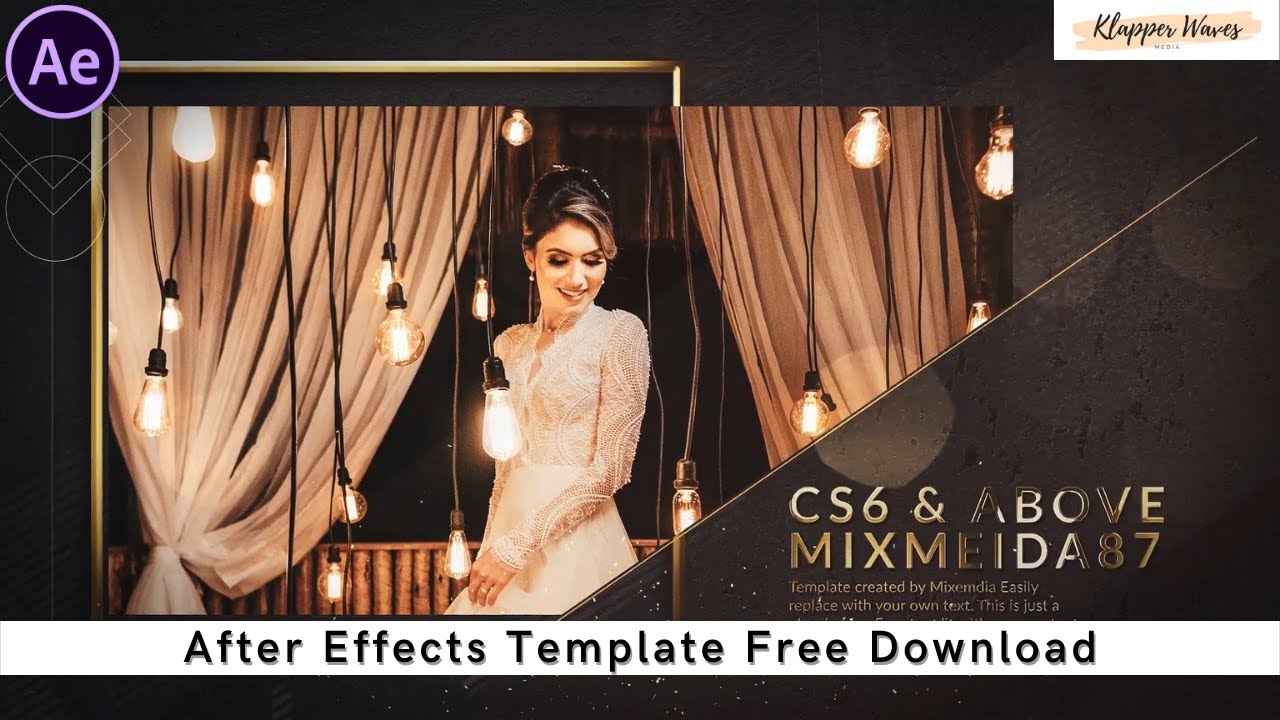 Free Download ELEGANT GOLD Slideshow || After Effects Template