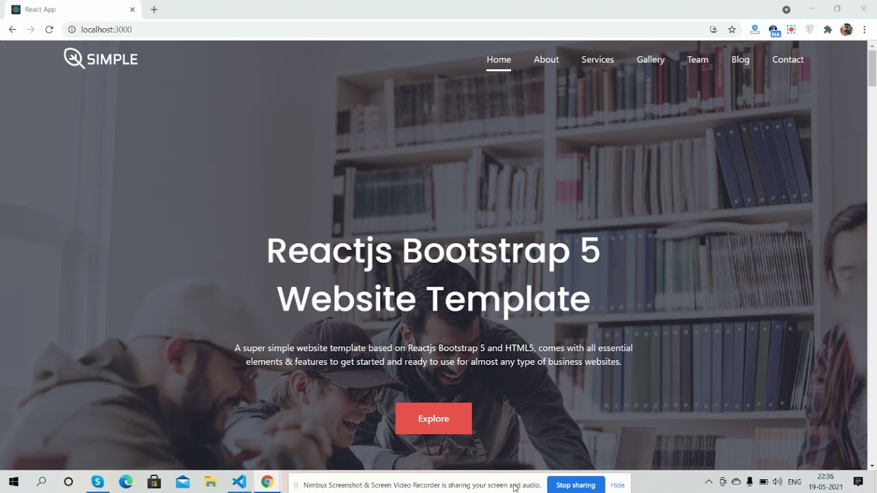 Reactjs Bootstrap 5 Free Responsive Template
